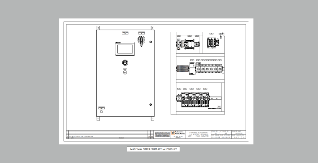 Micro820 PLC Panel with Panelview 800, Powerflex 523 VFDs.