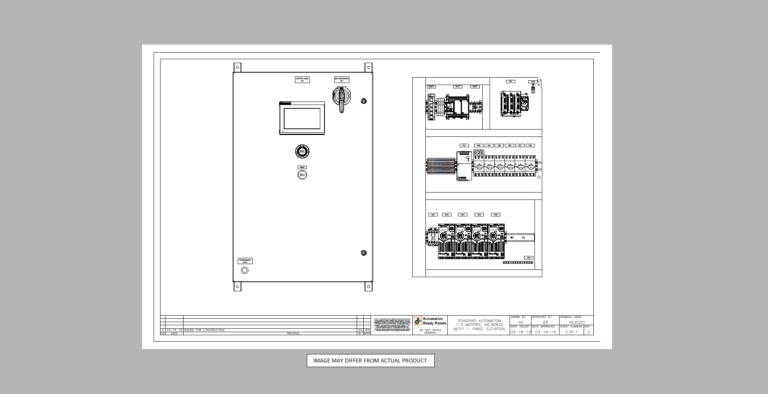 Micro820 PLC Panel with Panelview 800, Powerflex 523 VFDs.